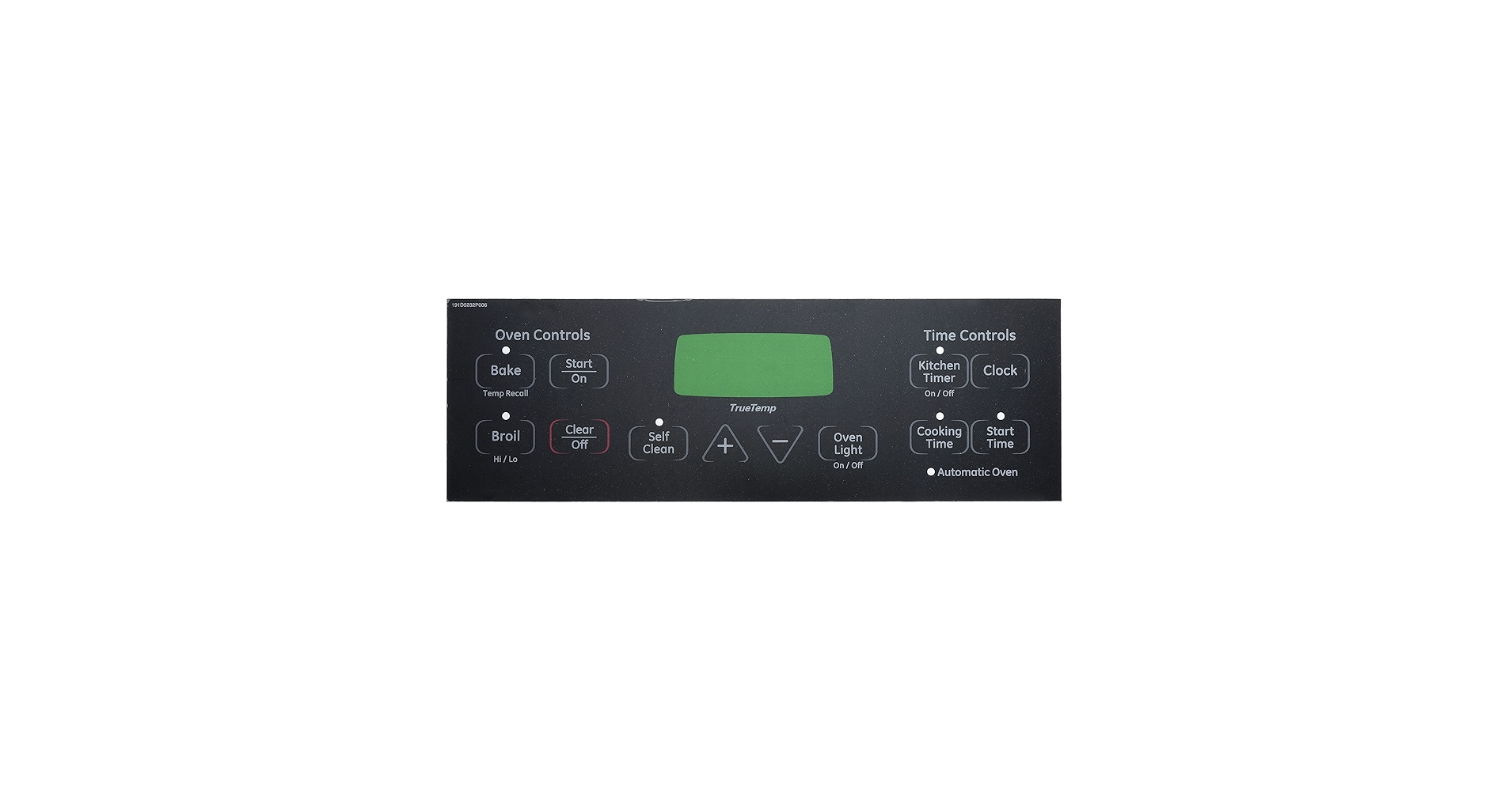 GE Range Oven Control Faceplate WB27T11005 (NEW) – AQS